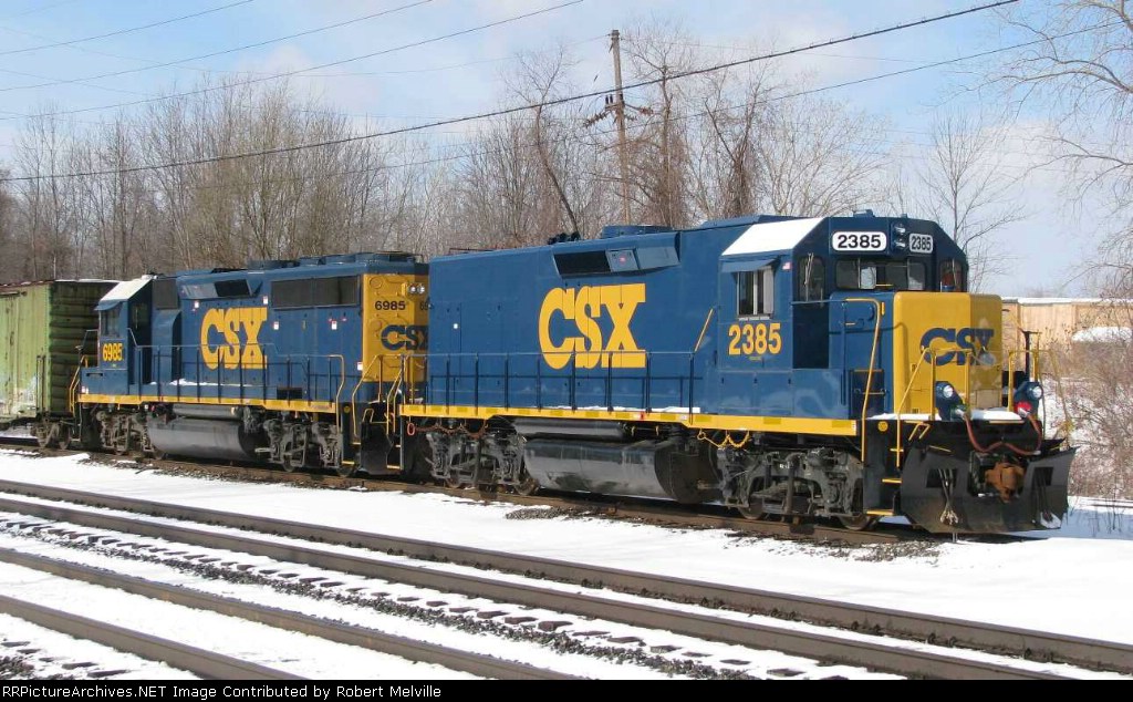 CSX 2385 and 6985 slug and mother